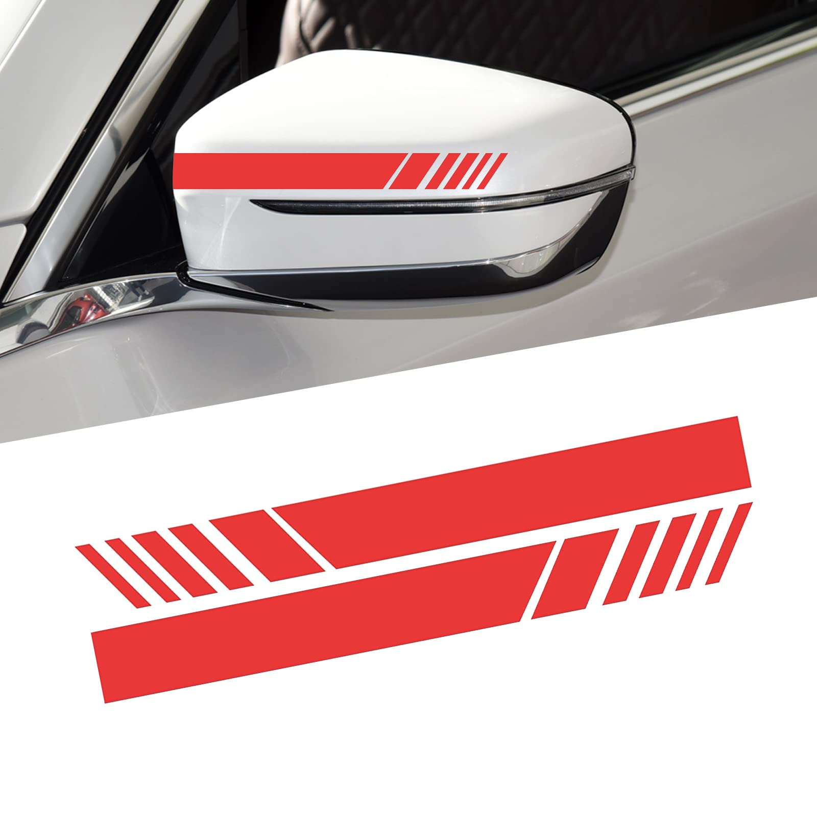 Amazon.com: cueclue Pack-2 Car Rear View Mirror Stickers, 5.5" x 1 ...