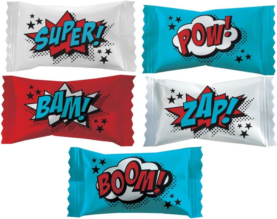 Amazon.com : Party Sweets Superhero Themed Mint (Appx 300 Mints ...