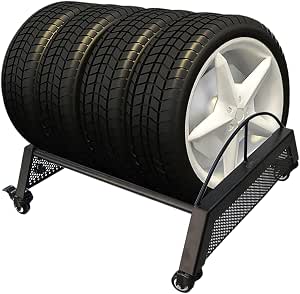 Heavy Duty Tire Base Stand Display, Garage Rolling Car Tire Storage ...