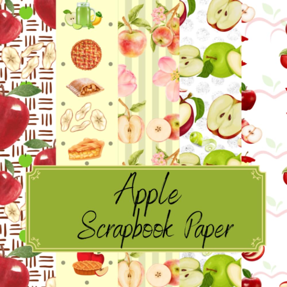 Apple Scrapbook Paper: 20 Double-Sided Sheet with Helty Fruits ...