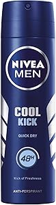 NIVEA MEN Cool Kick Anti-perspirant Deodorant Spray, 150ml : Amazon.co.za: Beauty