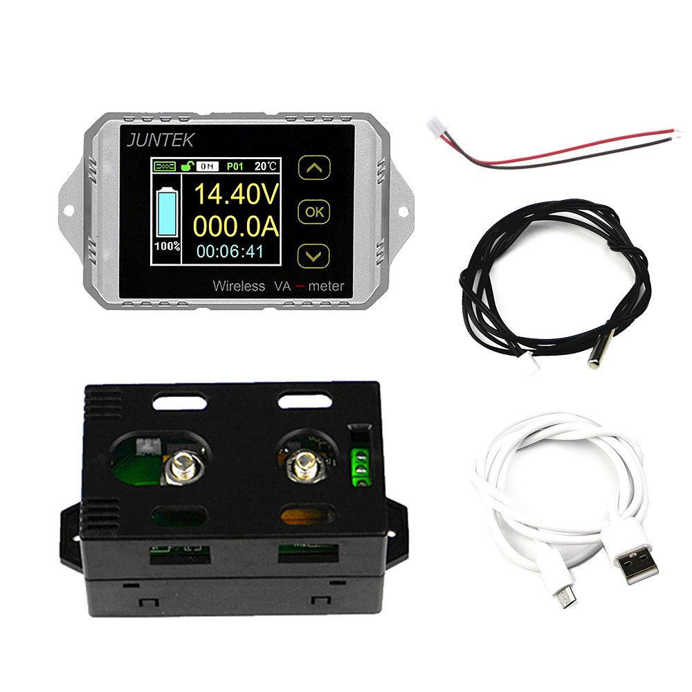Buy Senoow DC 400V 300A Wireless Bi-directional Voltmeter Ammeter ...