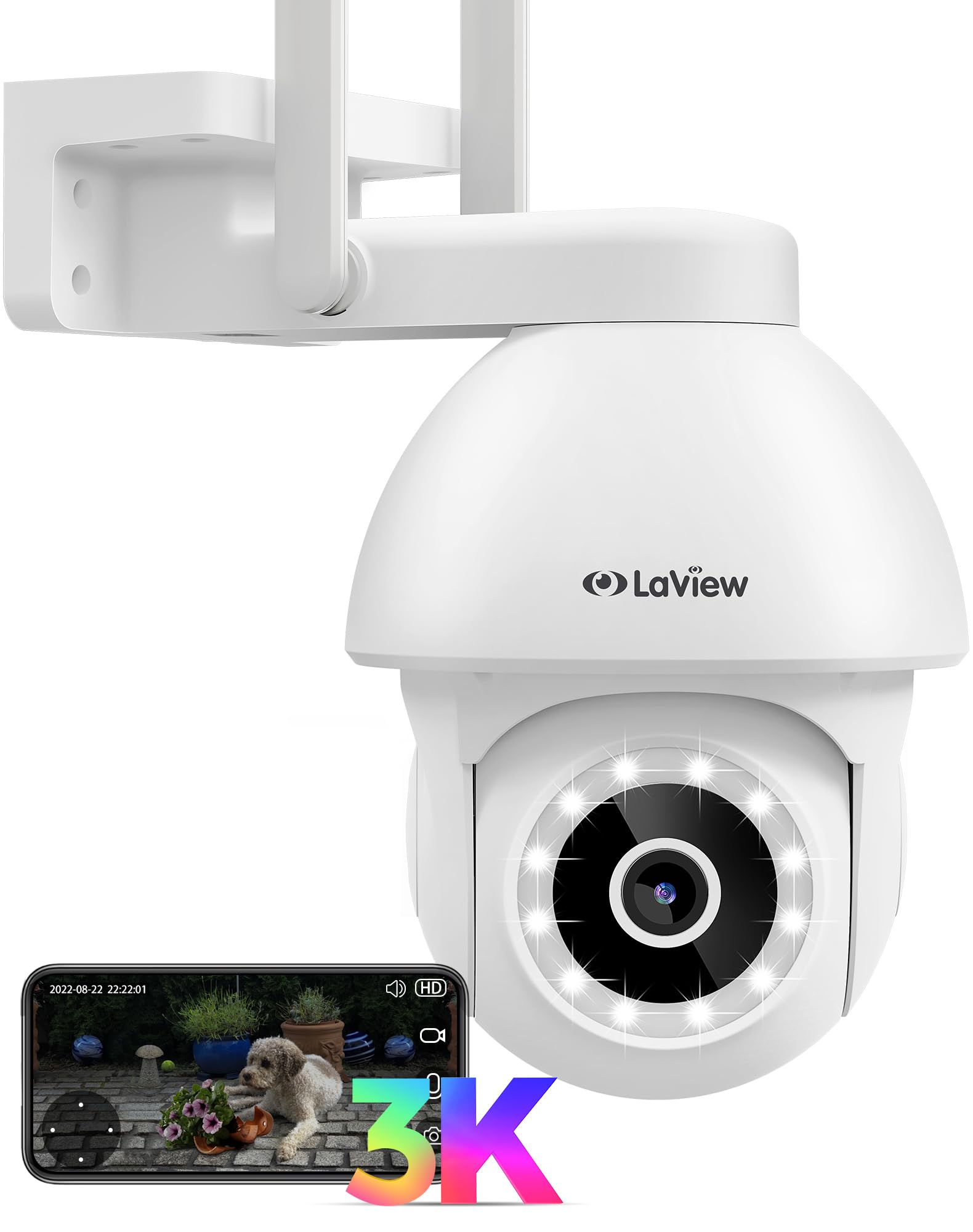 Amazon.com : LaView 5MP Security Camera Outdoor Wired Starlight Color ...