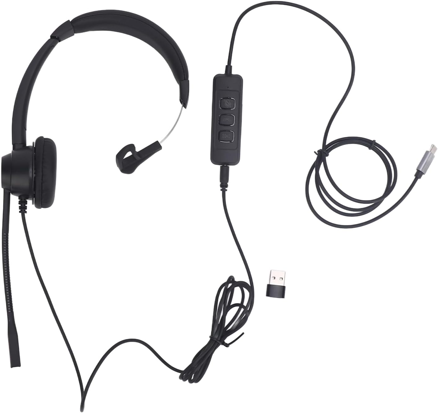 Amazon.com: Comfort Fit Headset for Offices Call Centers, Single Ear ...