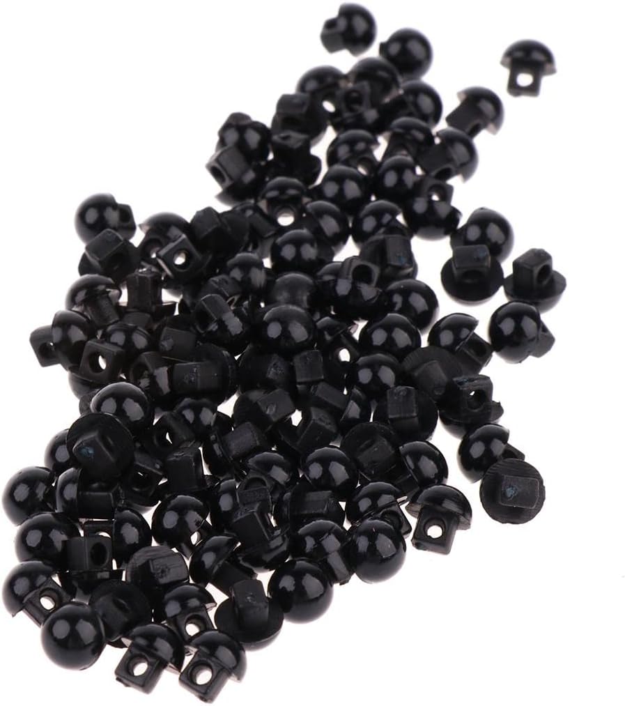 Amazon.com: SM SunniMix 100Pcs Doll Eyes Black Buttons Mushroom Domed ...
