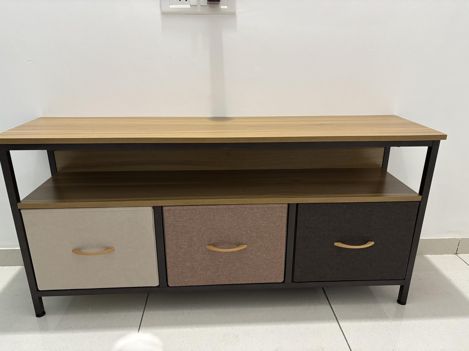 Amazon Brand - Umi Multi-Functional Dresser TV Stand and Fabric Chest ...