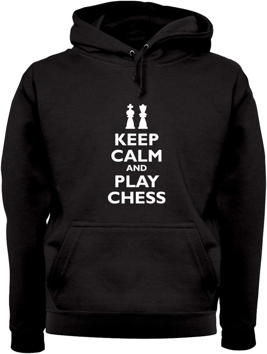 Keep Calm and Play Chess - Unisex Premium Hoodie/Hooded Top - Black ...