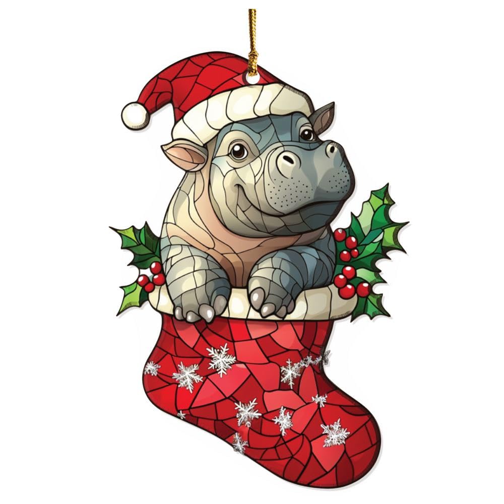 Amazon.com: Hippo Ornaments for Christmas Tree, Hippo Christmas ...