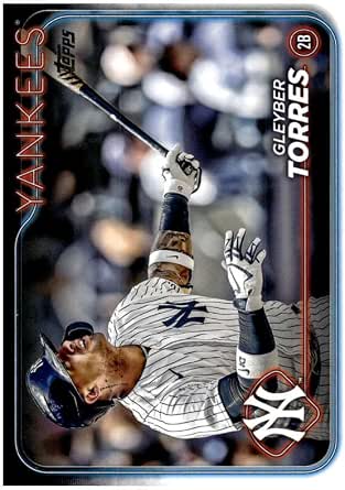 Amazon.com: 2024 TOPPS #210 GLEYBER TORRES NEW YORK YANKEES BASEBALL ...