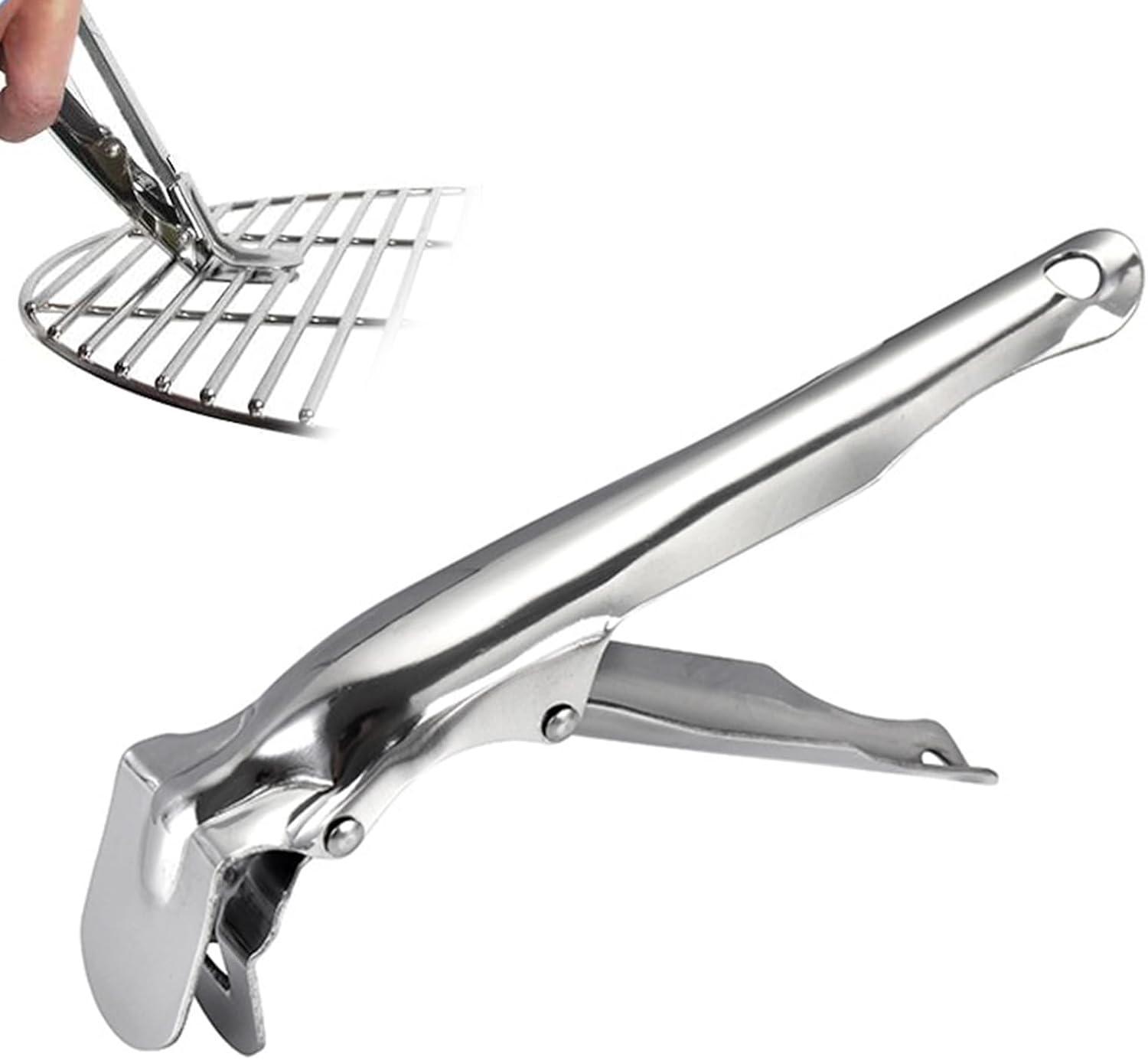 Zalizr Grill Grate Lifter Gripper, Stainless Steel Grate Gripper for ...