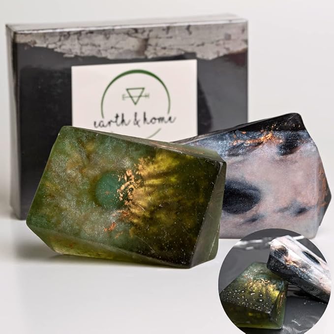 Amazon.com : Rock Soap Gift Set- Soap Rocks Set of 2- Gemstone Soap ...