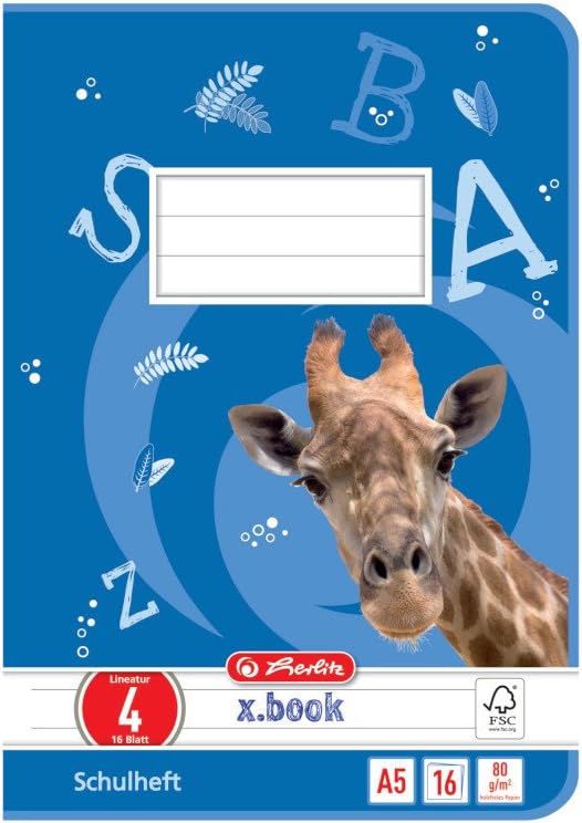 Herlitz 3320504 Hefte A5/16 Lineatur 05 (kariert 5 x 5 mm) FSC Mixed ...