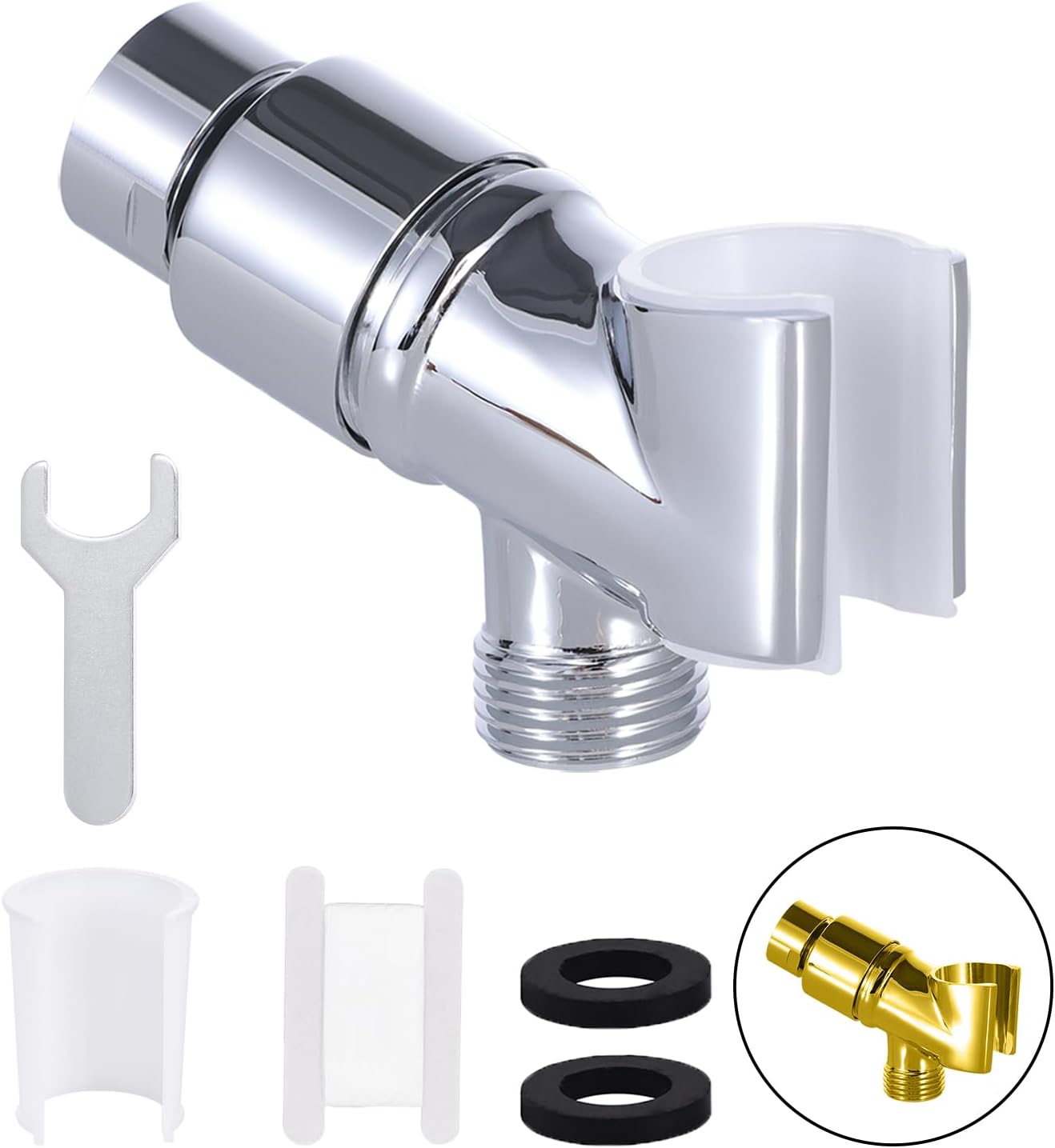All-Metal Handheld Shower Head Holder, Hand Held Shower Wand Holder ...