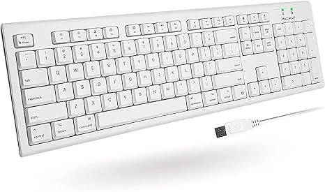Amazon.com: Macally Full-Size USB Wired Keyboard for Mac Mini/Pro, iMac ...