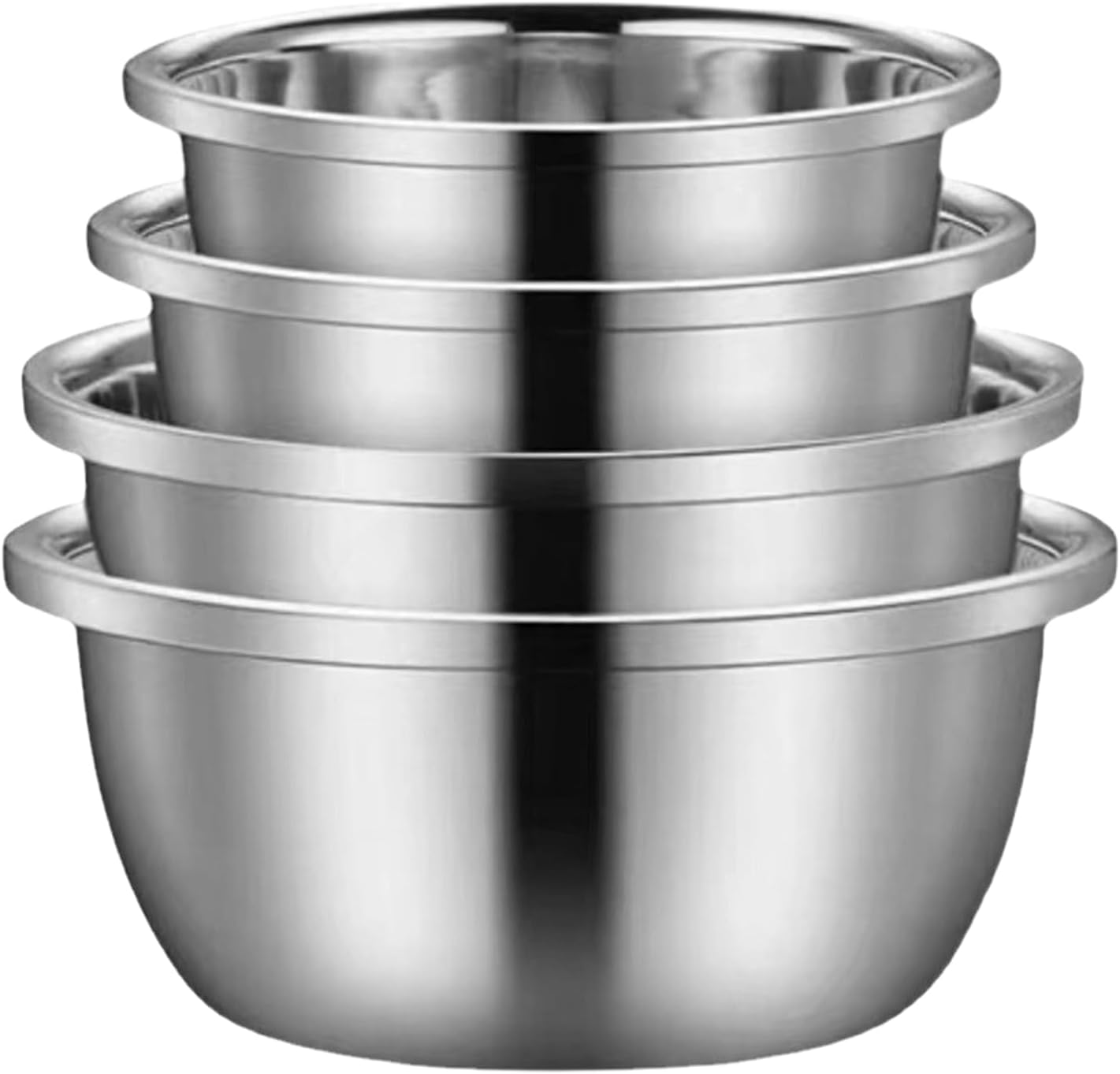 Amazon.com: Mixing Bowls Set of 4, Stainless Steel Nesting Bowls for ...