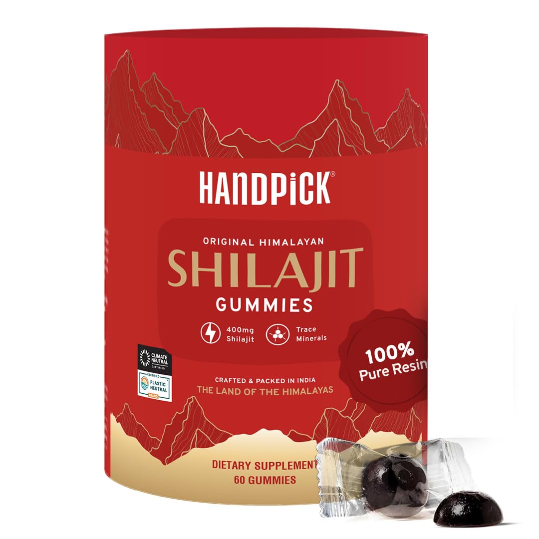 Amazon.com : HANDPICK, Pure Himalayan Shilajit Gummies (60 Gummies ...