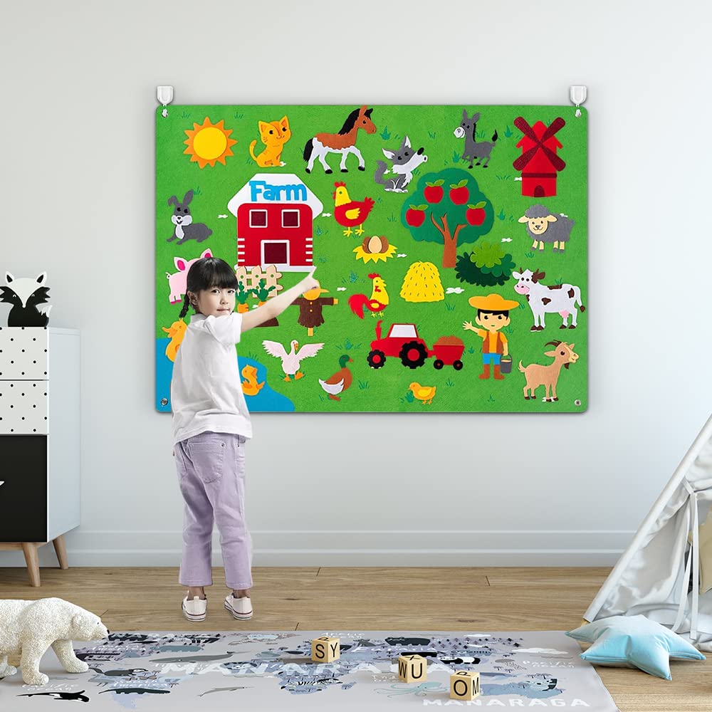 Farm Animals Felt Set Story Time Felts Farm Animals Flannel Board Set ...