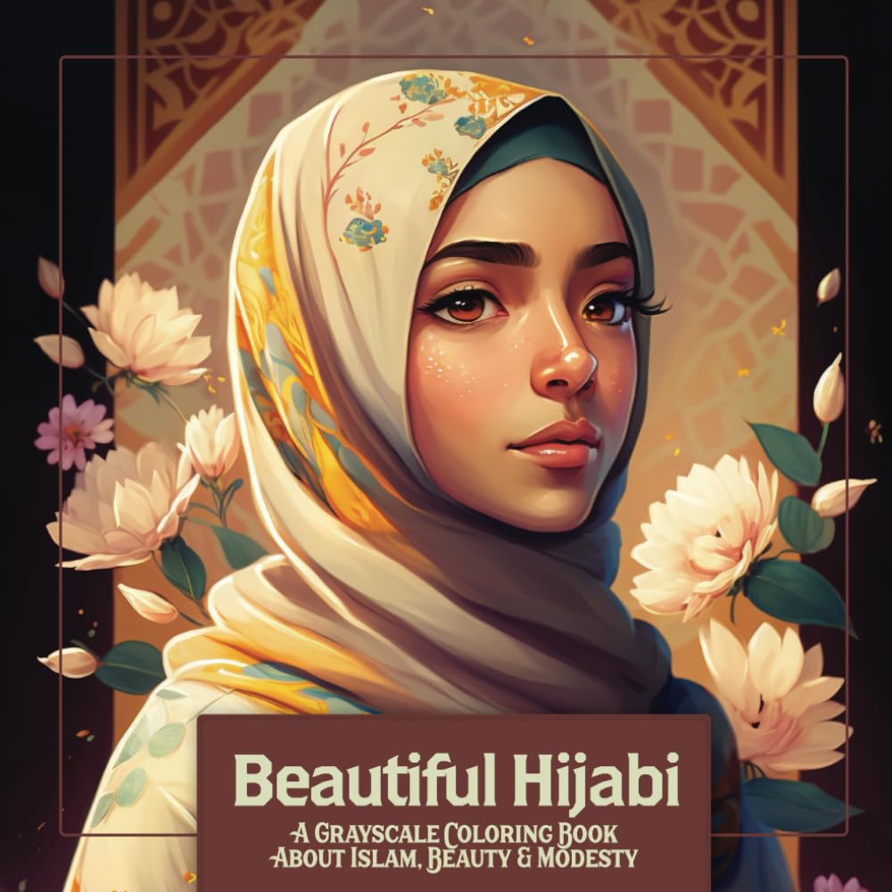 Amazon.com: Beautiful Hijabi Coloring Book: A GRAYSCALE COLORING BOOK ...