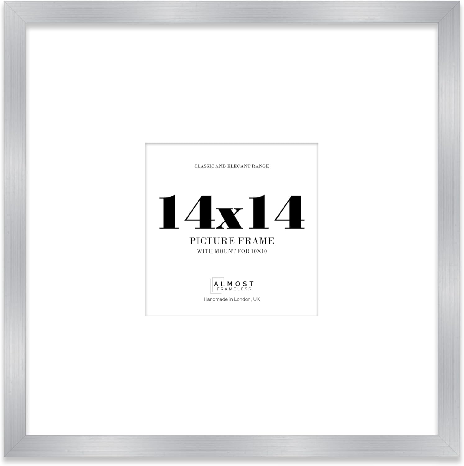 14x14" Square Picture Frame, Display Pictures 10x10" With Mat or 14x14 ...