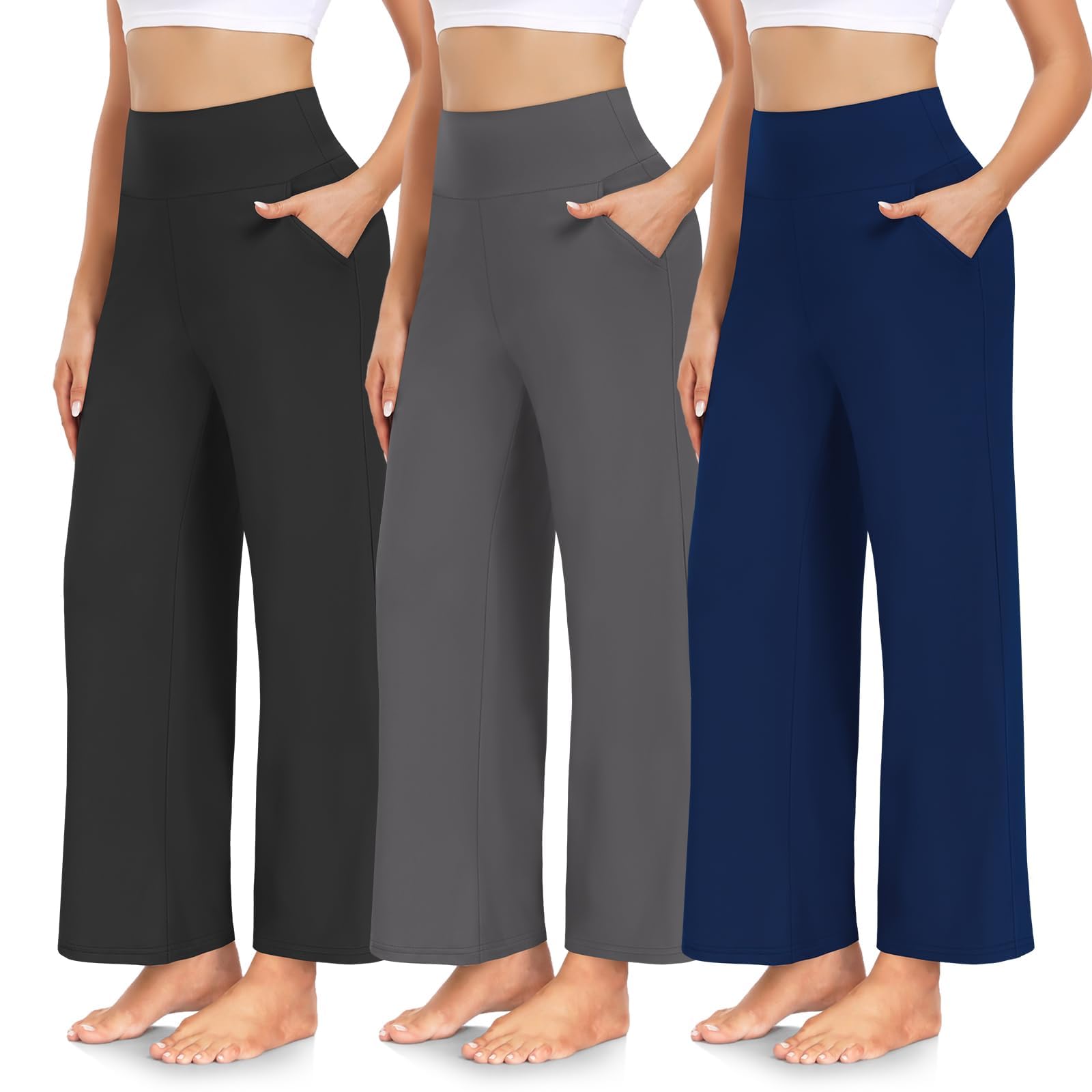 Hi Clasmix Wide Leg Yoga Pants for Women - Cozy Palazzo Lounge Casual ...