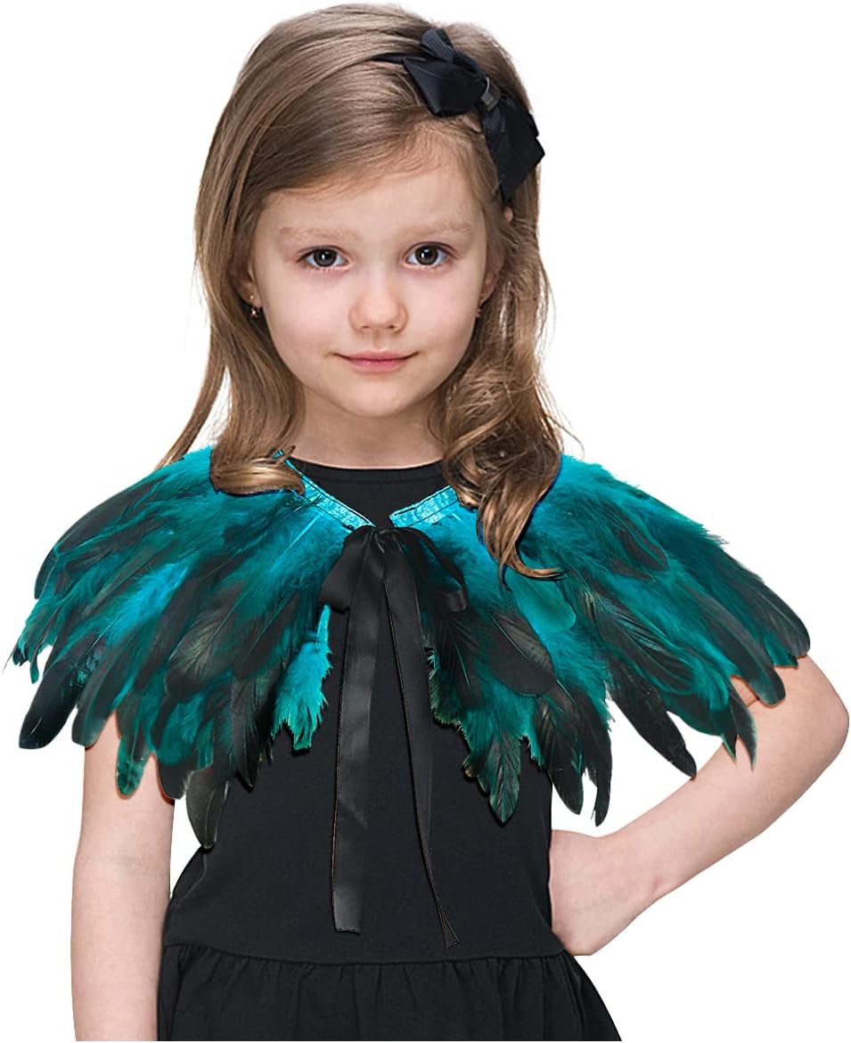 Amazon.com: L'VOW Fashion Kids Rooster Feather Capes Stole Shawl ...