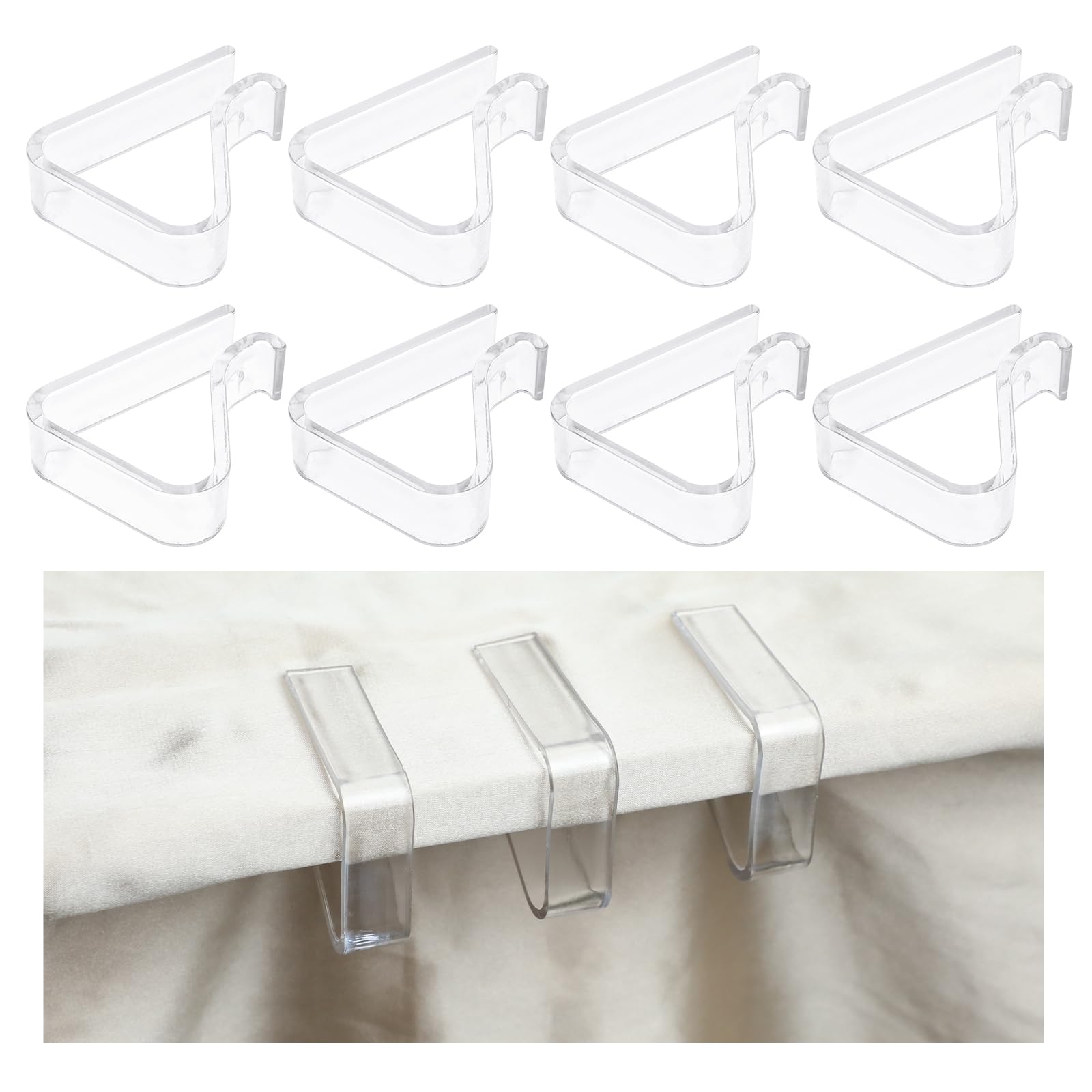 Giantree Plastic Tablecloth Clips, 8 Pcs Clear Picnic Tablecloth Clips ...