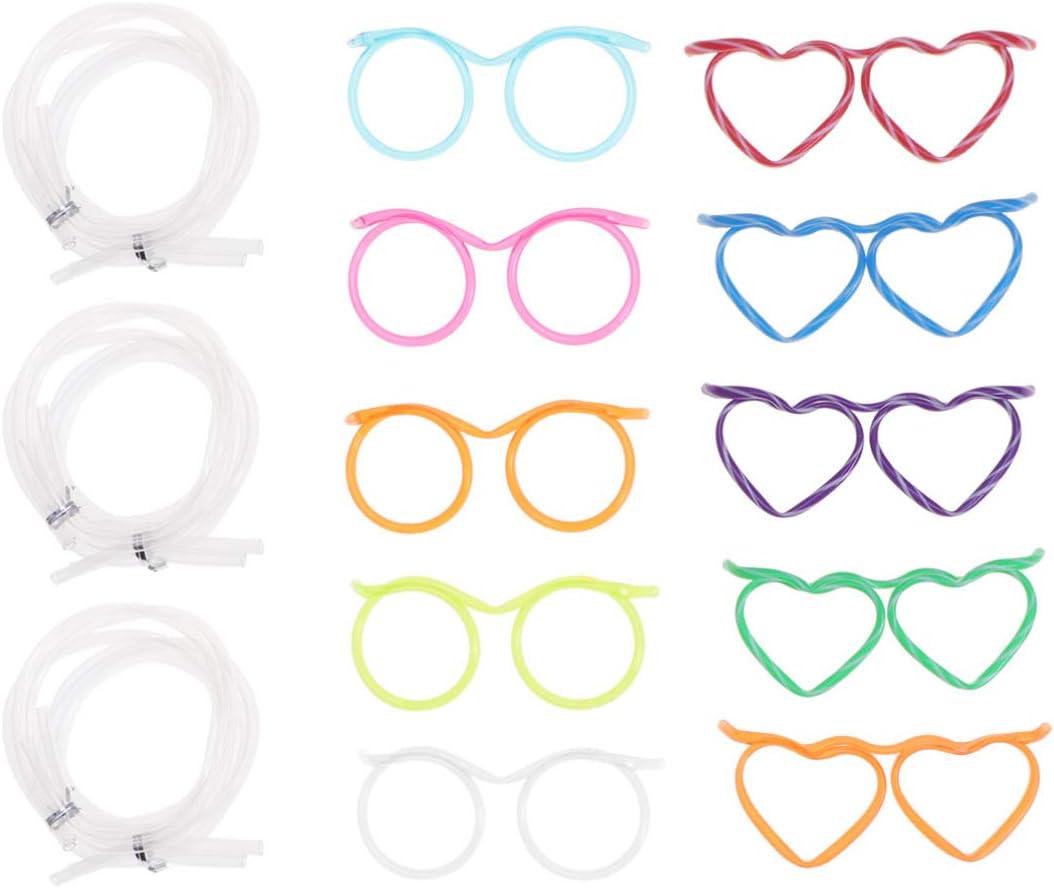 Amazon.com: 16 Pieces Silly Straw Glasses for Adults Crazy Straws ...