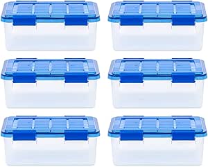 IRIS USA 15.1 L (16 US Qt) Caja de Almacenamiento con Tapa de Sello de ...