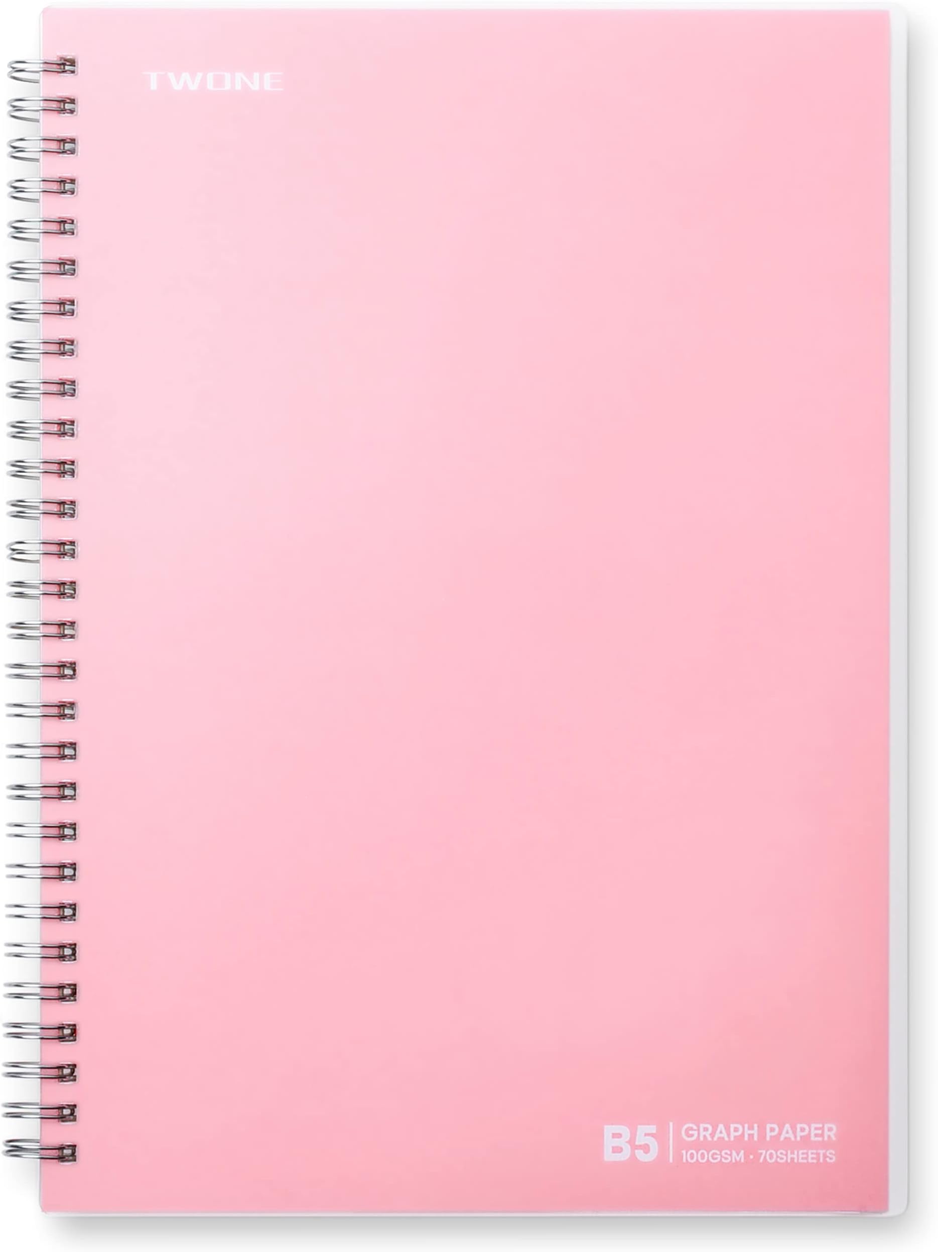 Amazon.com : TWONE Graph Paper Notebook Spiral Bound, 10 x 7 Inches ...