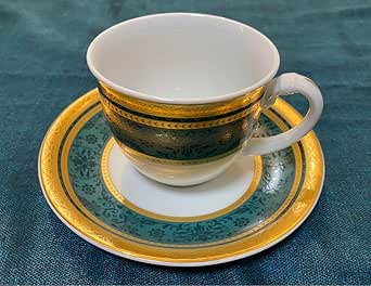 Amazon.co.jp: THAI ROYAL PORCELAIN BARONESS GREEN Cup & Saucer Set of 2 ...