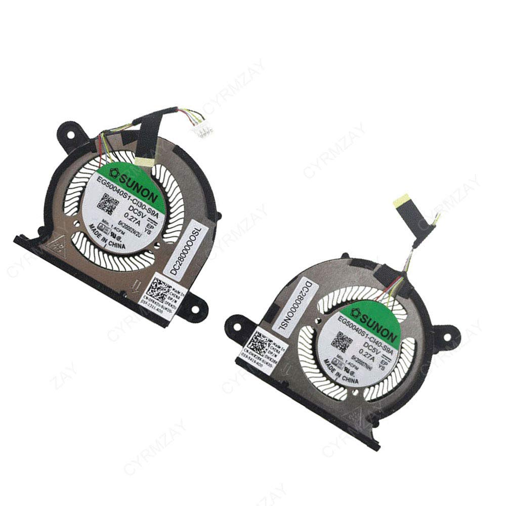 CYRMZAY CPU+GPU Ventilateur Compatible pour Dell XPS 9300 0FRK0V 0WX28K ...