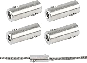3mm Wire Rope Clips in 4Packs,Stainless Steel Wire Rope Thimble Wire ...