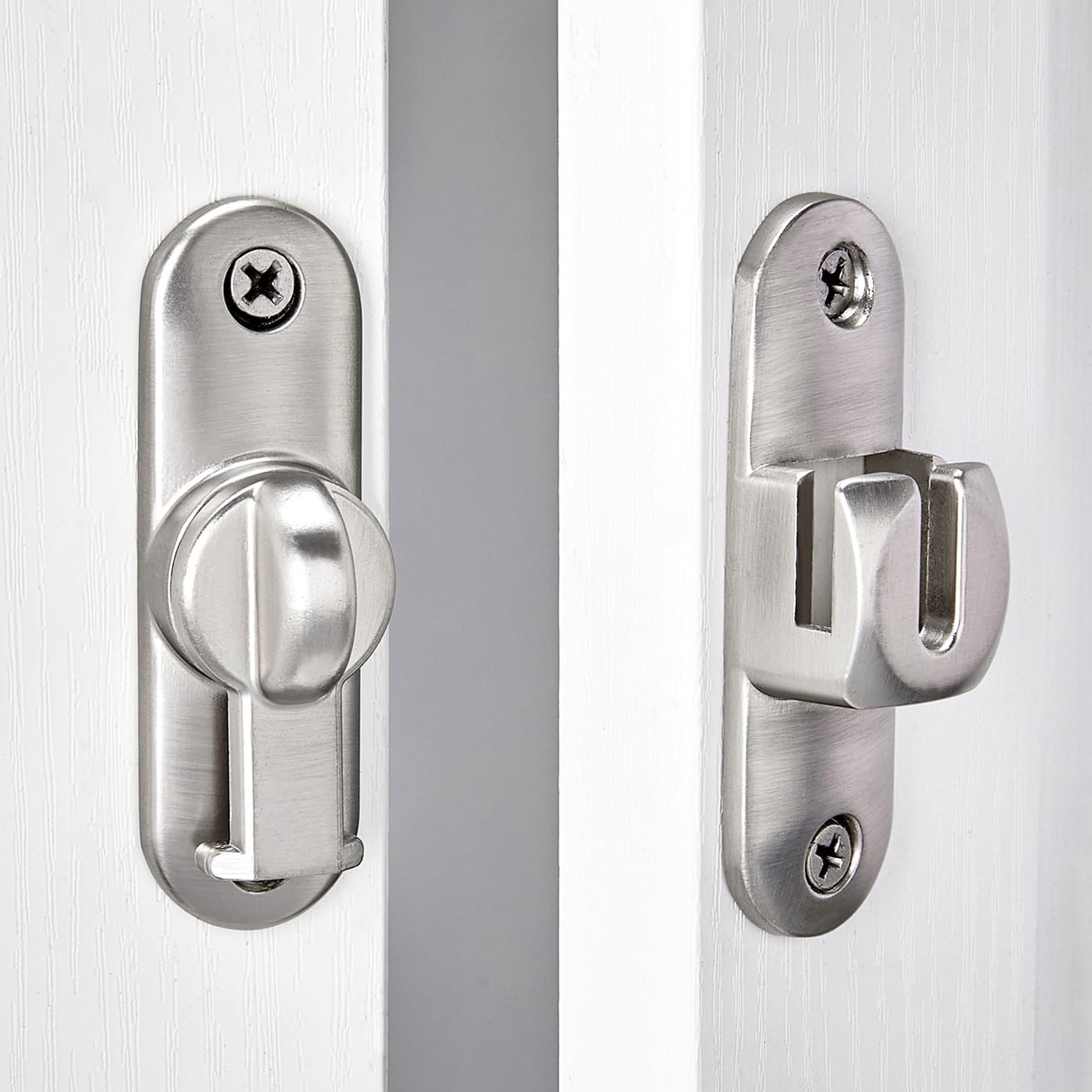 Snapklik.com : Silvery Barn Door Latches,90/180 Degree Gate Lock,Flip ...