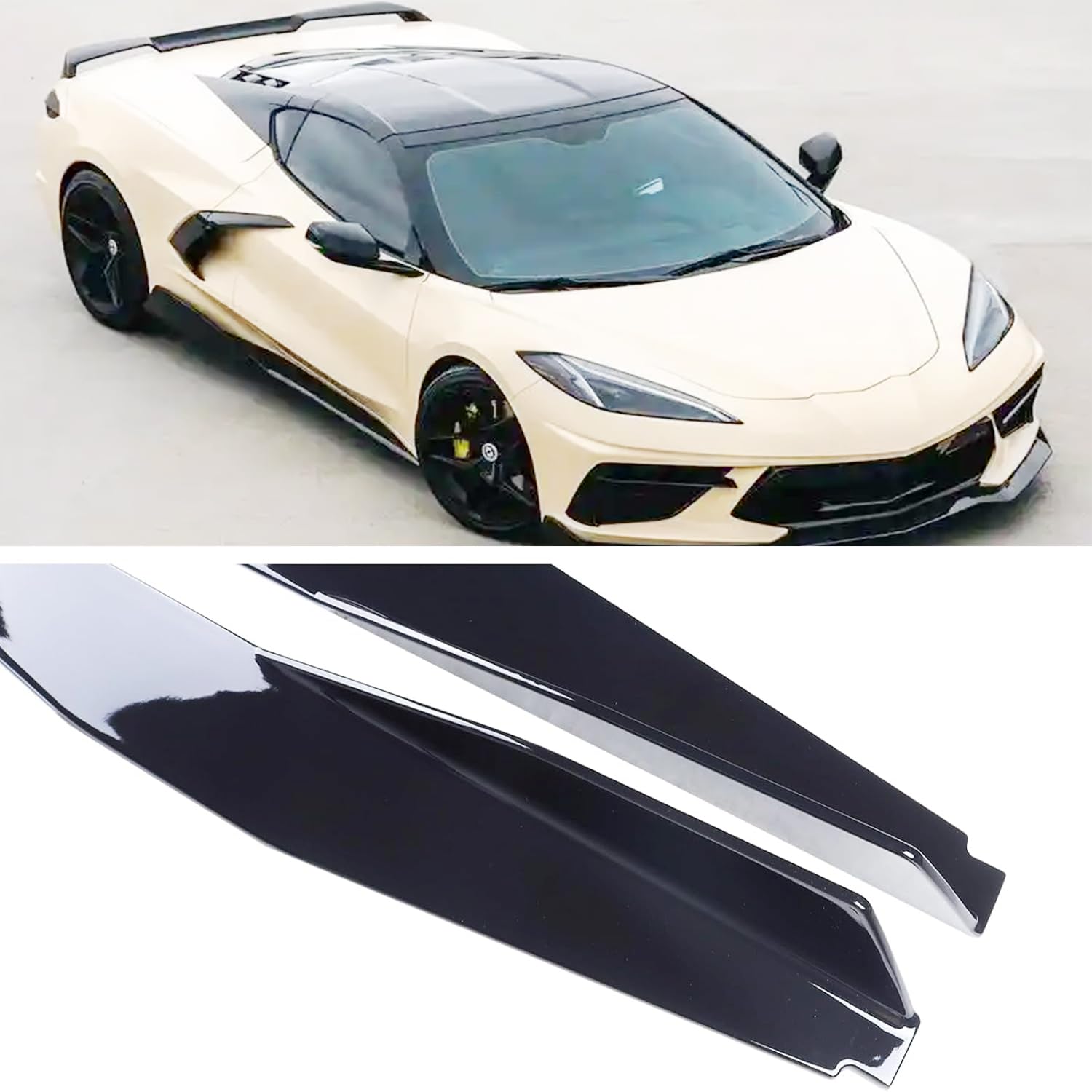 Snapklik.com : 2pcs Side Skirts For Corvette C8 Rocker Panels Guard ...
