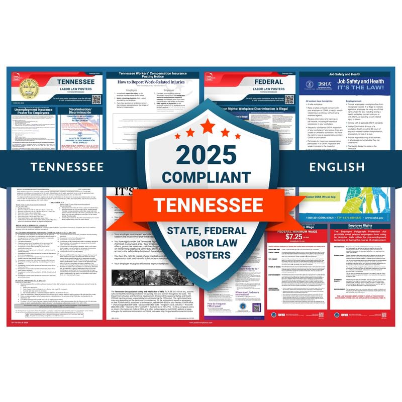Amazon.com: Labor Law Posters 2025 - Tennessee Labor Law Poster State ...