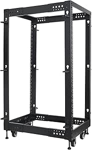 Amazon.com: RIVECO 25U Server Rack Adjustable Depth Network 4 Post Cabinet Open Frame with ...