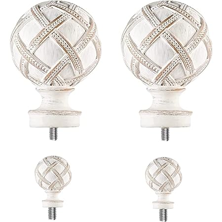 Amazon.com: 2 Pack Window Treatment Finials for 1 or 7/8 Inch Curtain ...