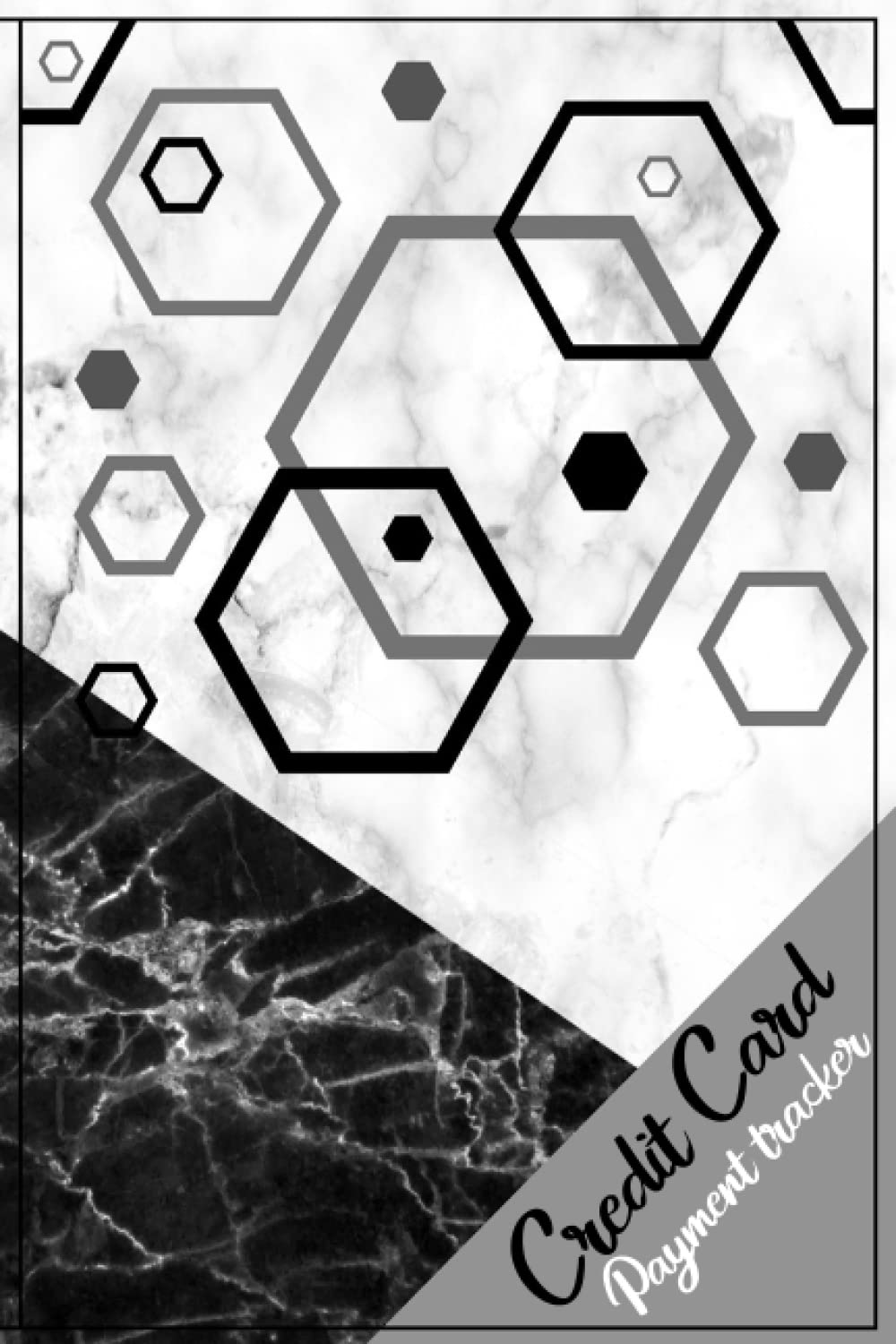 Buy Credit Card Payment Tracker LogBook Black and white marble with ...