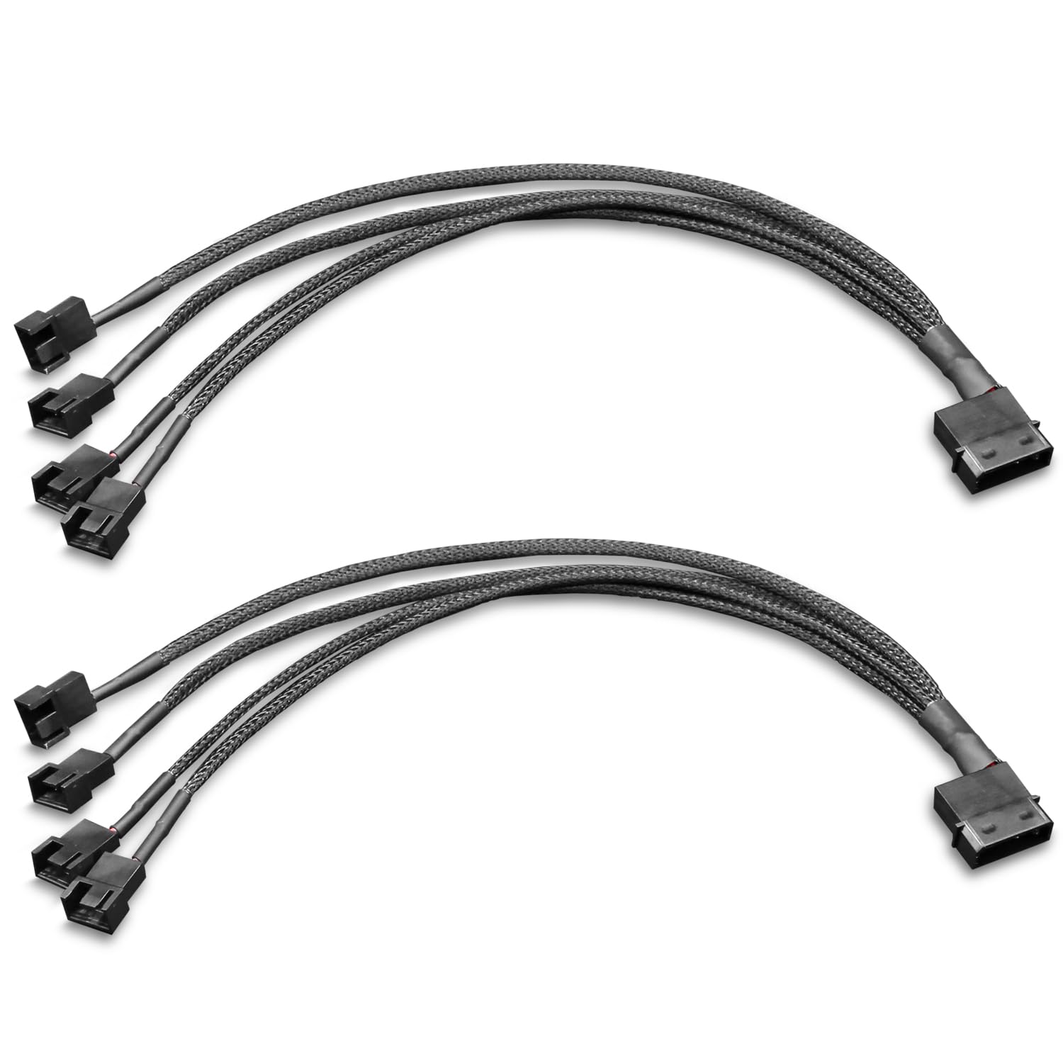 Buy Jstincal Molex to 3Pin / 4Pin Fan Adapter, Molex Fan Cable, 4Pin ...