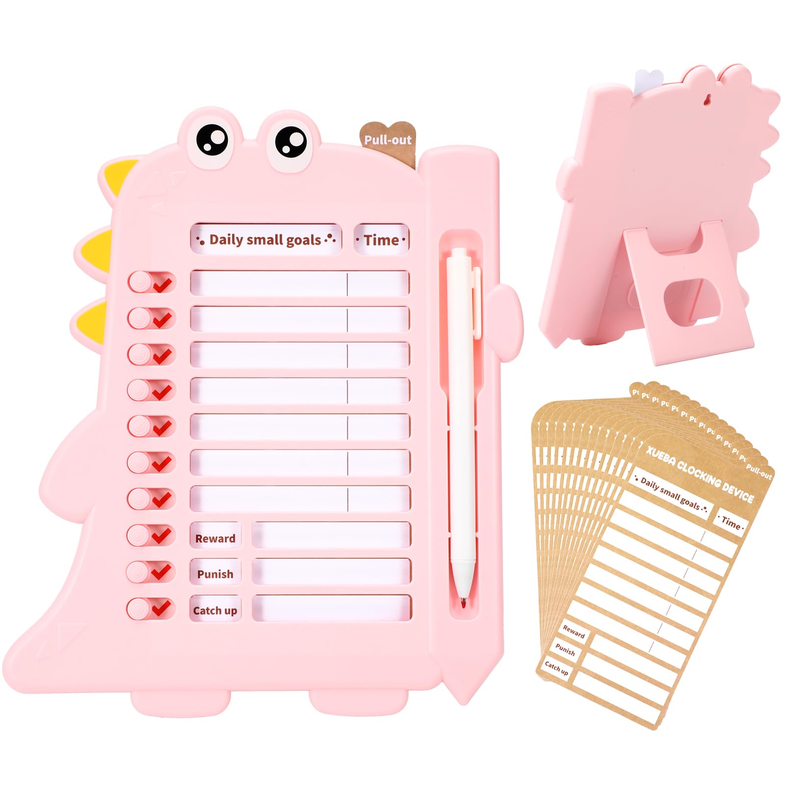 Vspek Dinosaur Memo Checklist Board, Punch in Daily and Weekly Plan ...