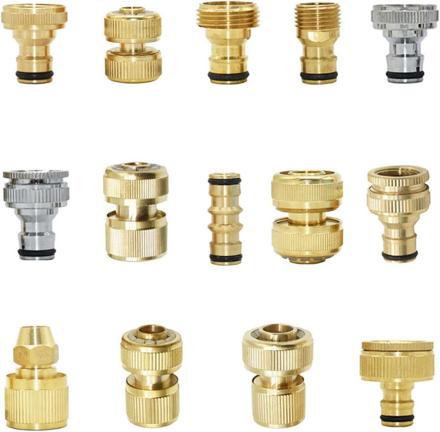Amazon.com: Irrigation Garden Hose Connector Brass Water Tube Stop ...
