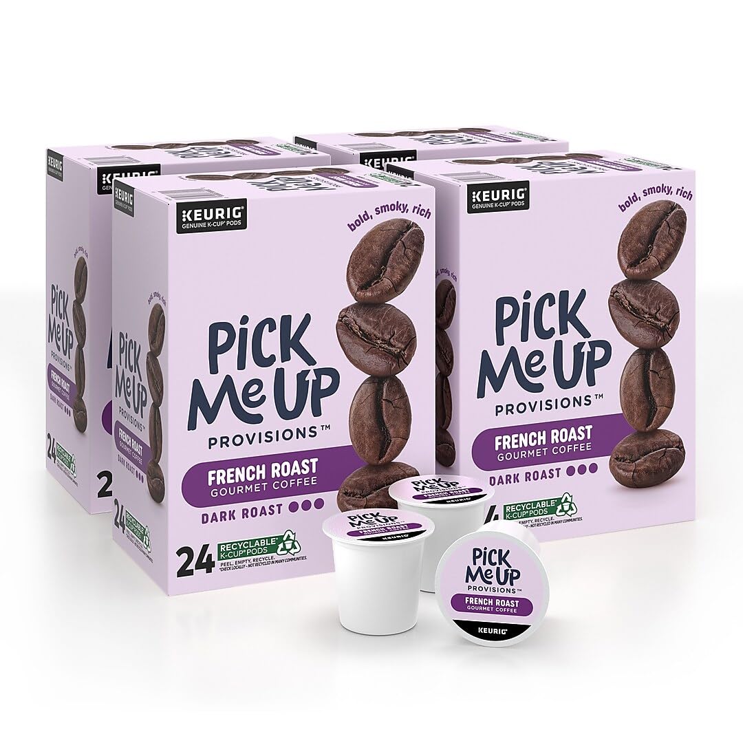 Amazon.com: Pick Me Up French Roast Coffee Pods, Dark Roast, 96-Count ...