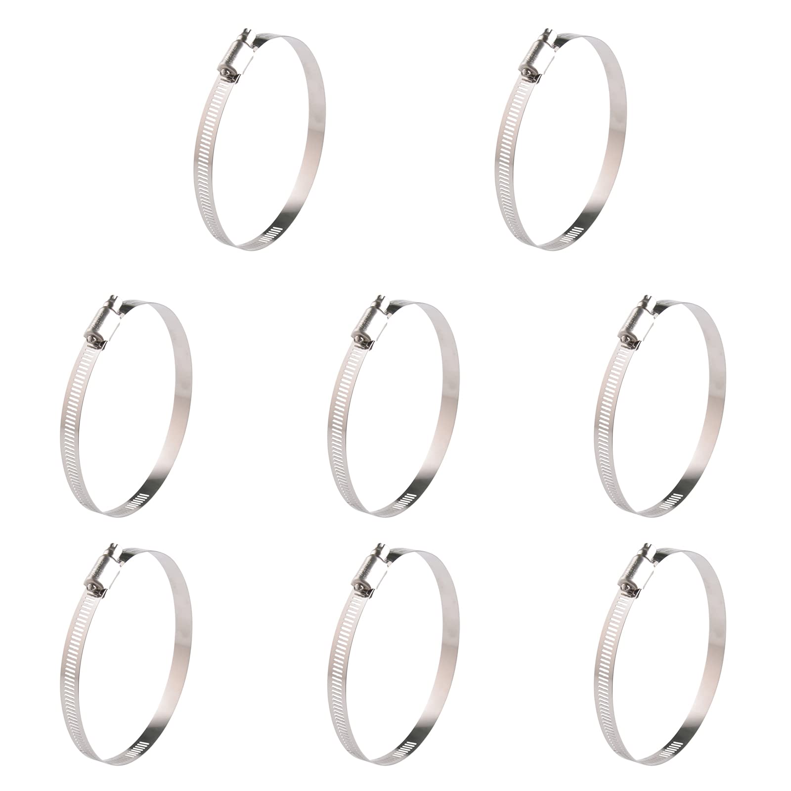 Snapklik.com : WINL Stainless Steel 4 Inch Hose Clamps- 8PK SAE 72 Worm ...