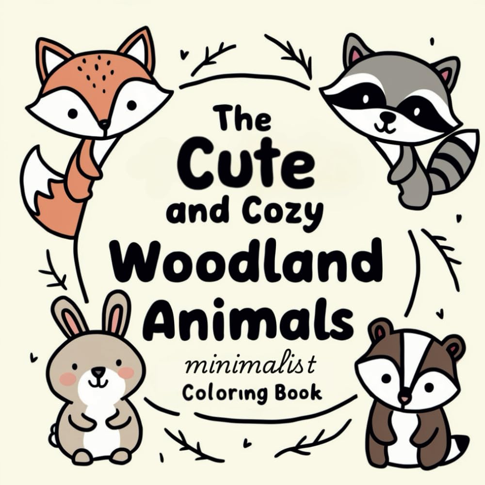 Amazon.com: The Cute and Cozy Coloring Book Woodland Animals Edition ...