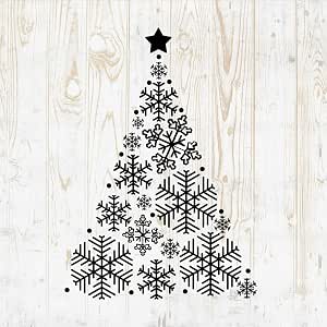 Amazon.com: Christmas Tree Decals Peel and Stick - Wall Vinyl Decals ...