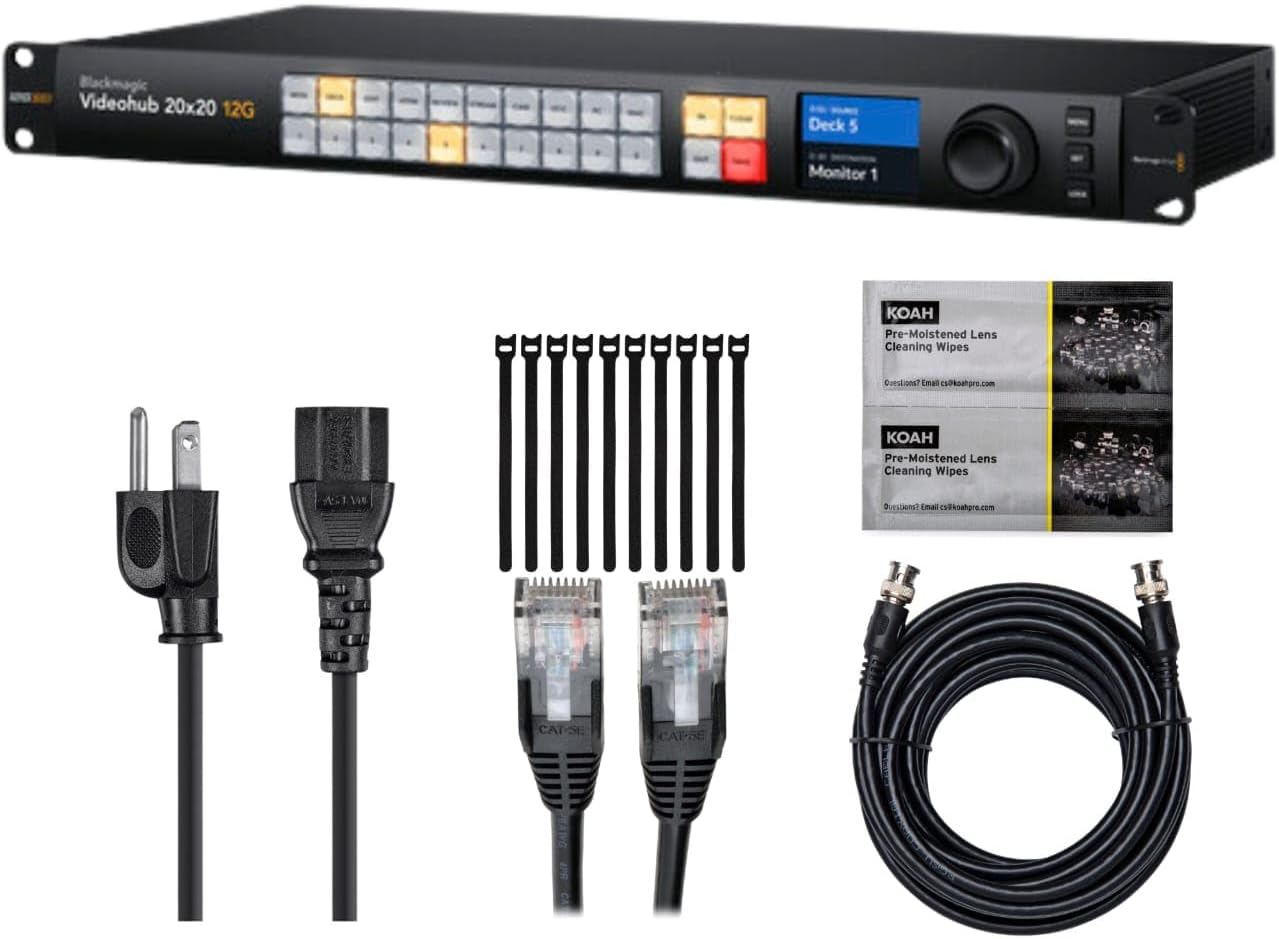 Amazon.com: Blackmagic Design Videohub 20x20 12G Video Router ...