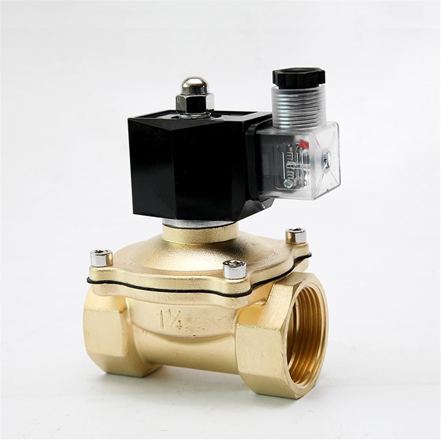 Amazon.com: 1-1/2 Inch 2 Way Brass Normally Closed/Open Electric Water ...