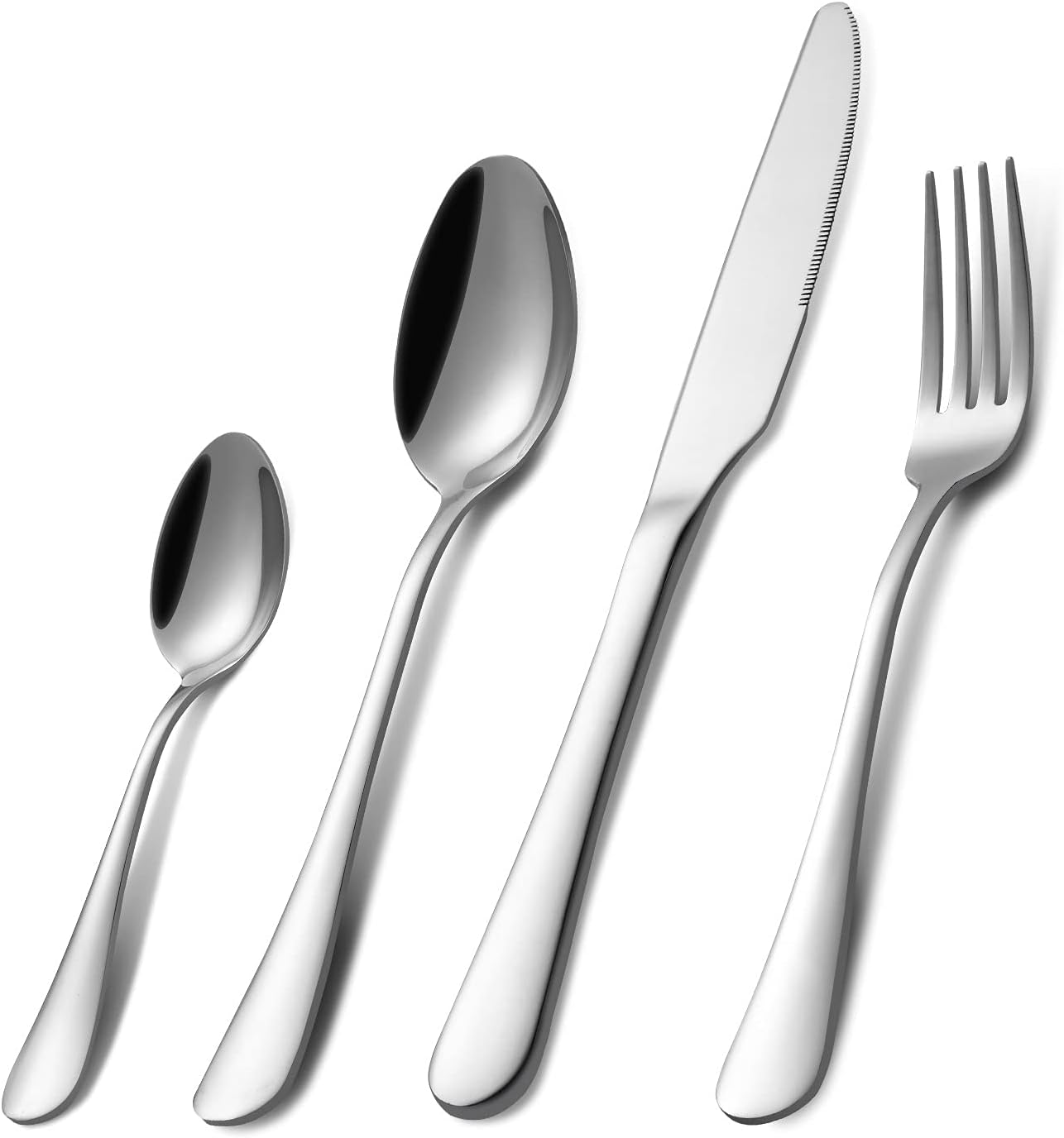 HaWare 16 Piece Cutlery Set, Stainless Steel Knife Spoon Fork Set ...