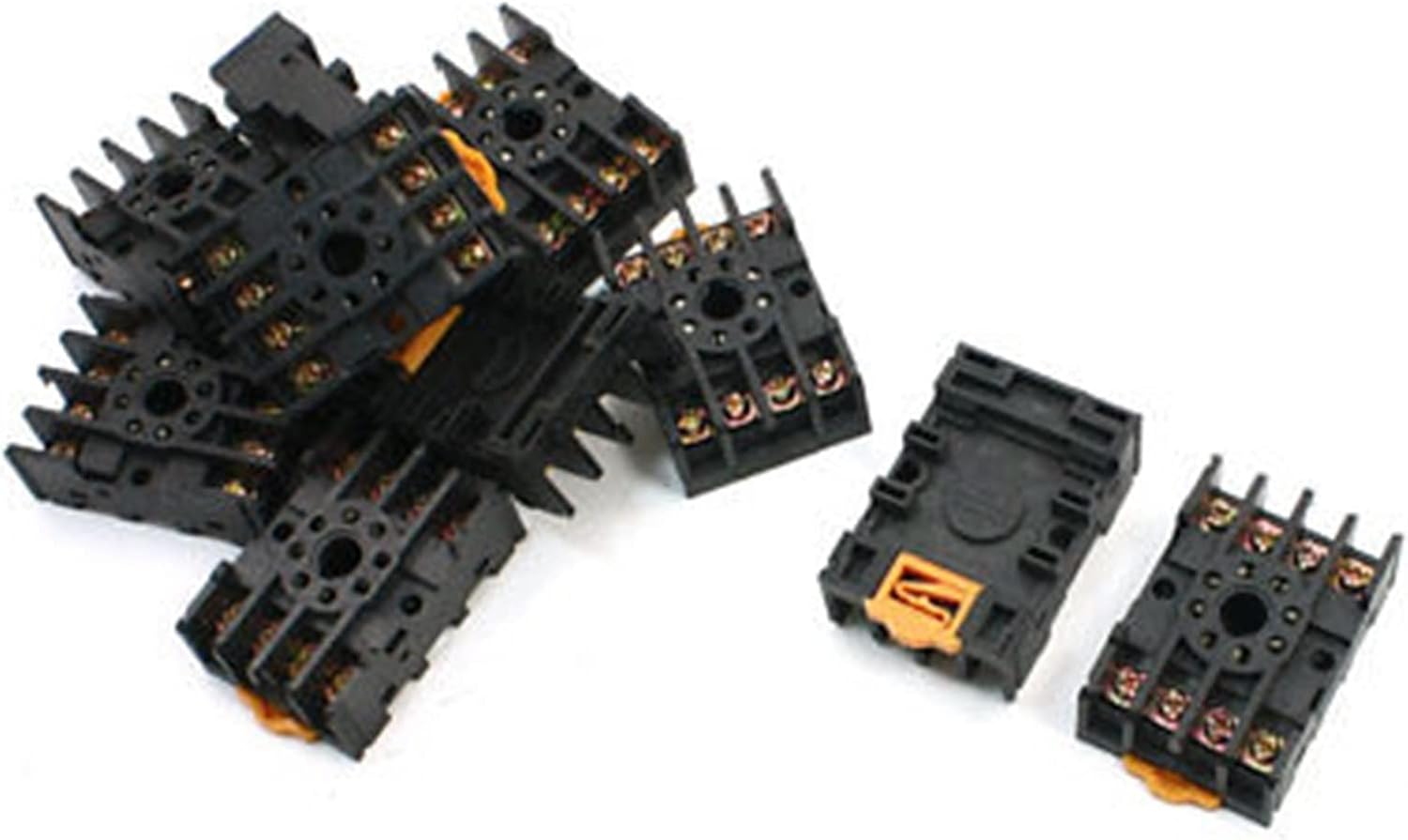 Amazon.com: 10 Pcs PF-085A 10A 250VAC 8 Pin DIN Rail Mount MK2 Series ...