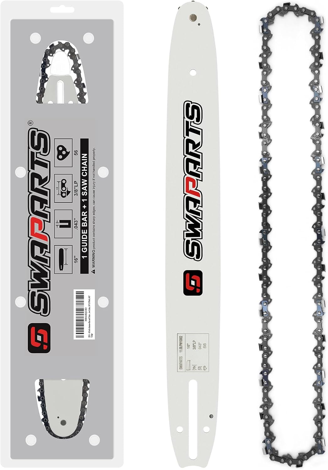 Amazon.com : 16 Inch Replacement Chainsaw Bar and Chain Combo, 3/8" LP ...